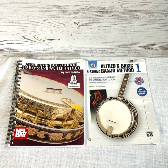 Other | Vintage Banjo Books Alfreds Basic How To Book Mel Bays Complete ...